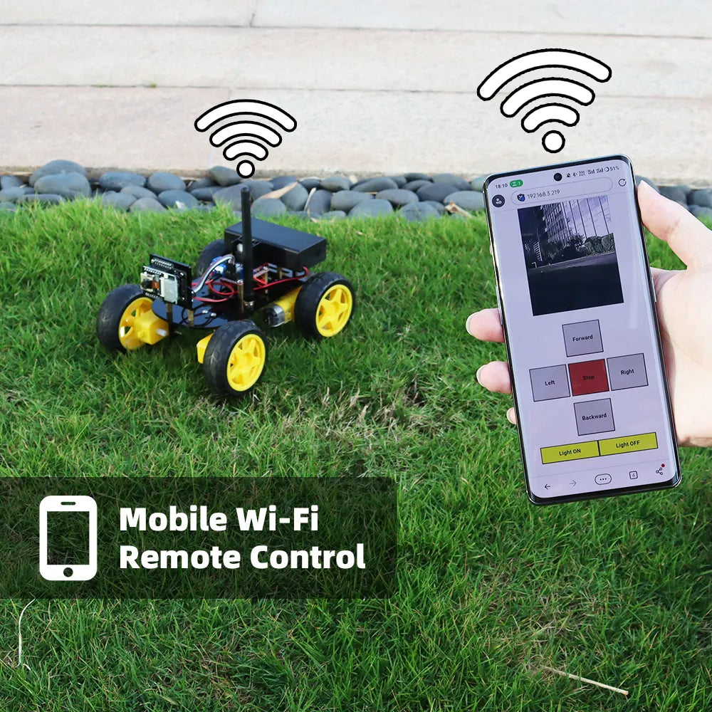 Wifi Robot Esp32 Camera Iot Kit Robot Car Esp32 Cam C Programming Pd